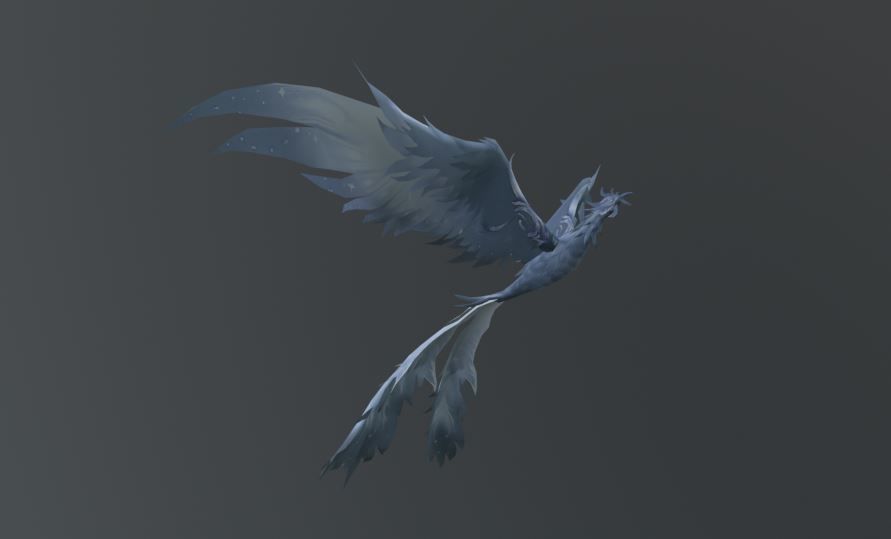 3D model Silver Phoenix Low Poly VR / AR / low-poly | CGTrader
