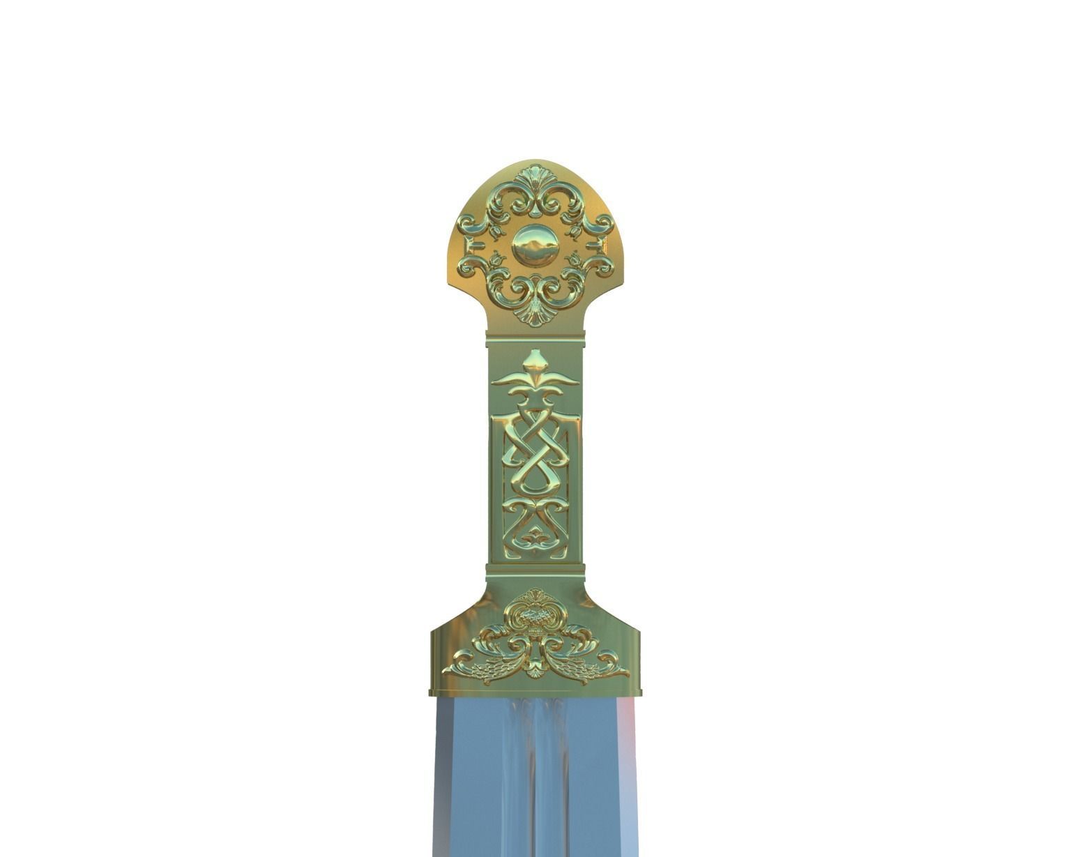 Ancient Ornate Sword for 3D Print 3D model 3D printable | CGTrader