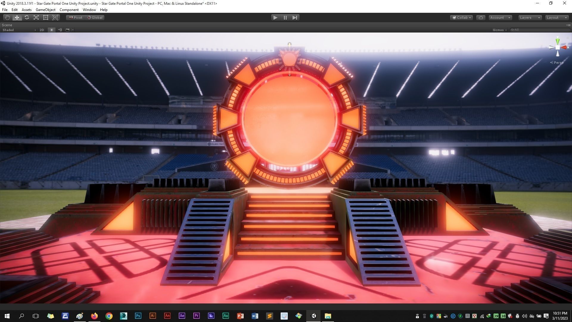 3D model Star Gate Portal One VR / AR / low-poly | CGTrader