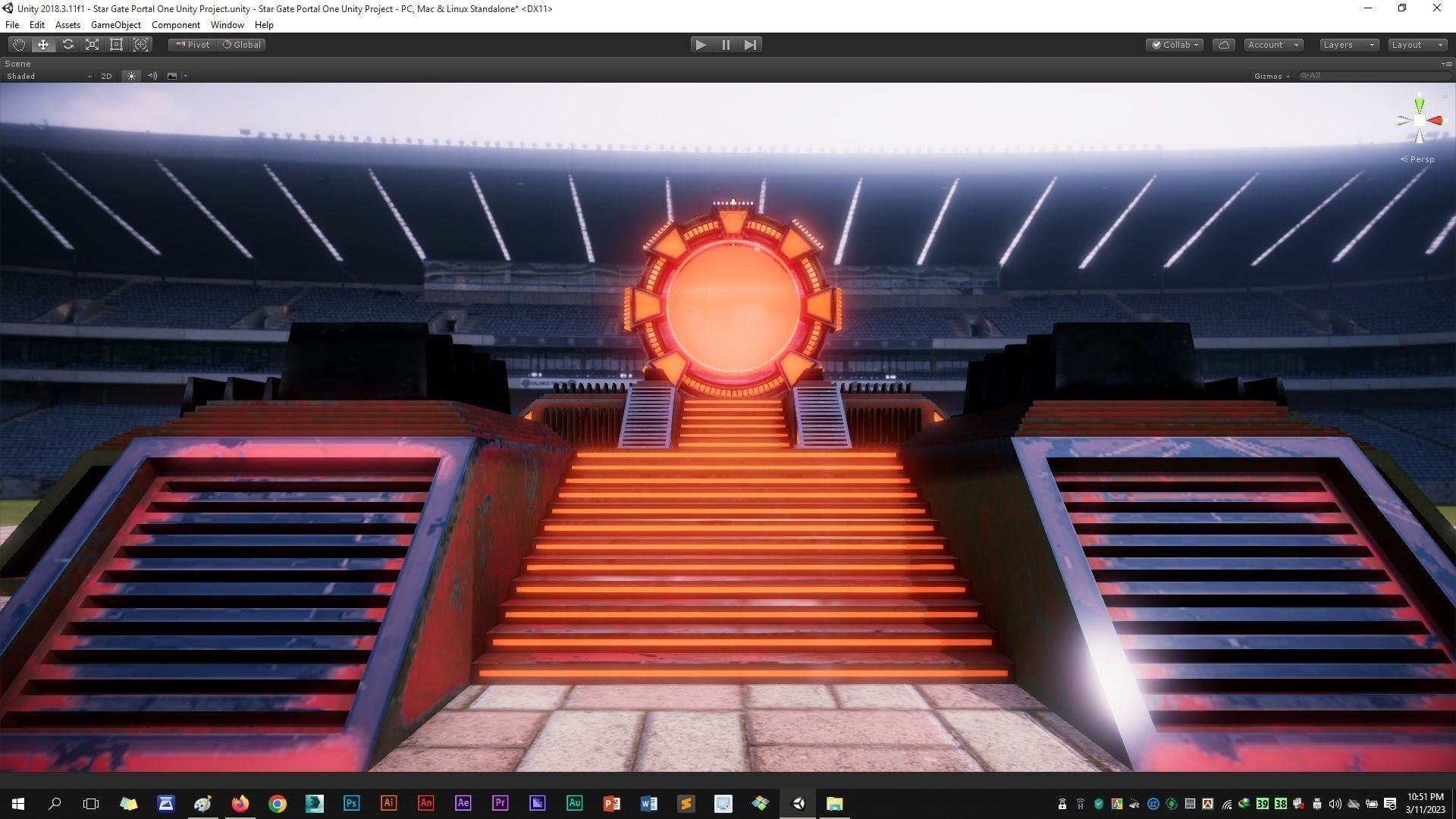 3D model Star Gate Portal One VR / AR / low-poly | CGTrader