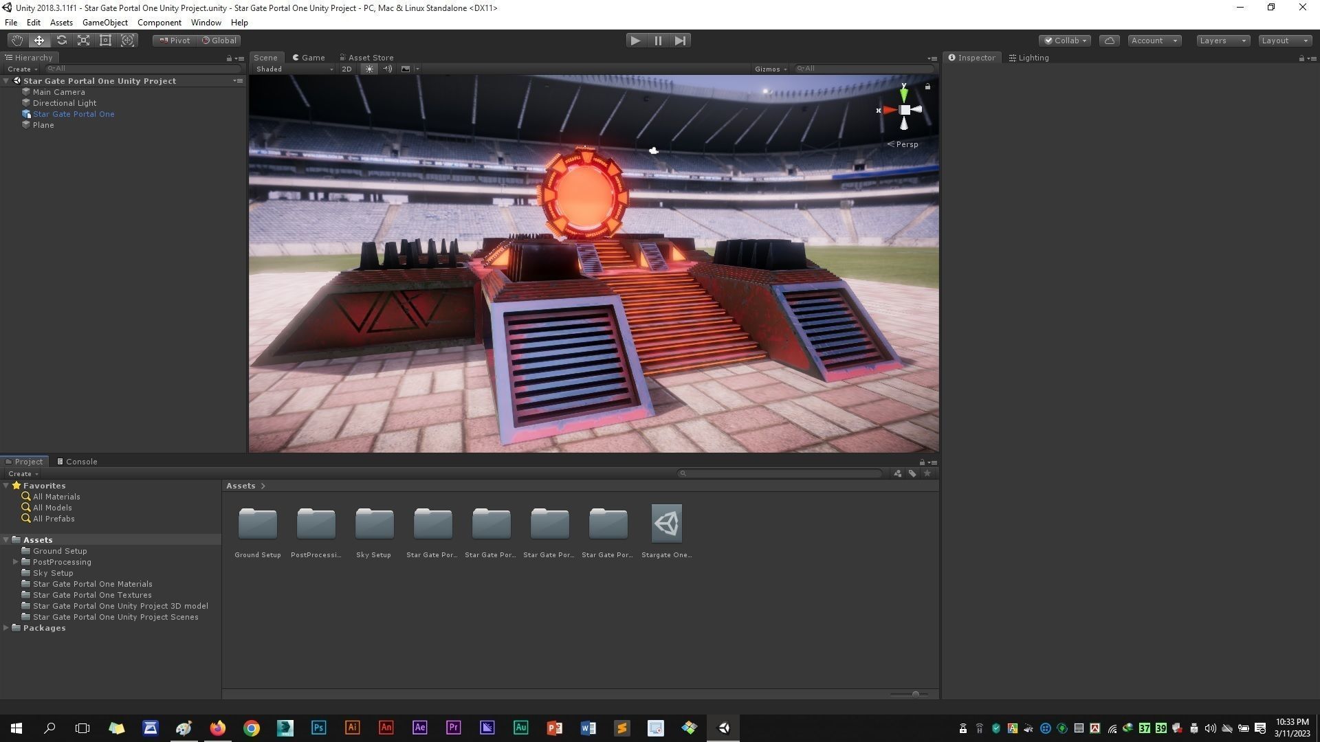 3D model Star Gate Portal One VR / AR / low-poly | CGTrader