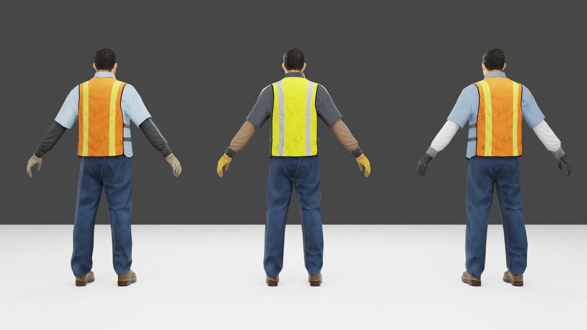3D model Worker Pack Low-poly 3D model VR / AR / low-poly | CGTrader