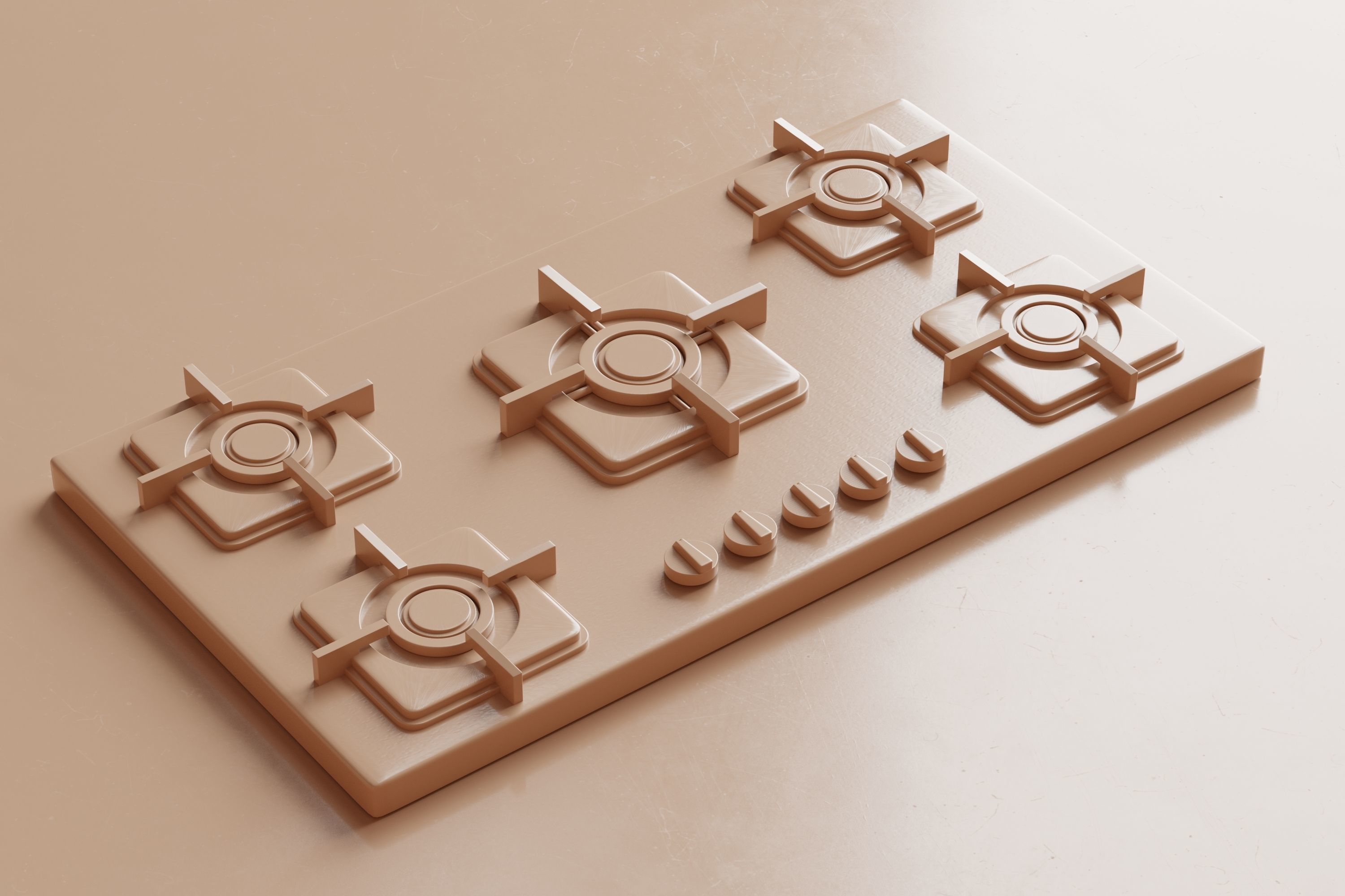 3D model Five Burner Gas Cooker VR / AR / low-poly | CGTrader