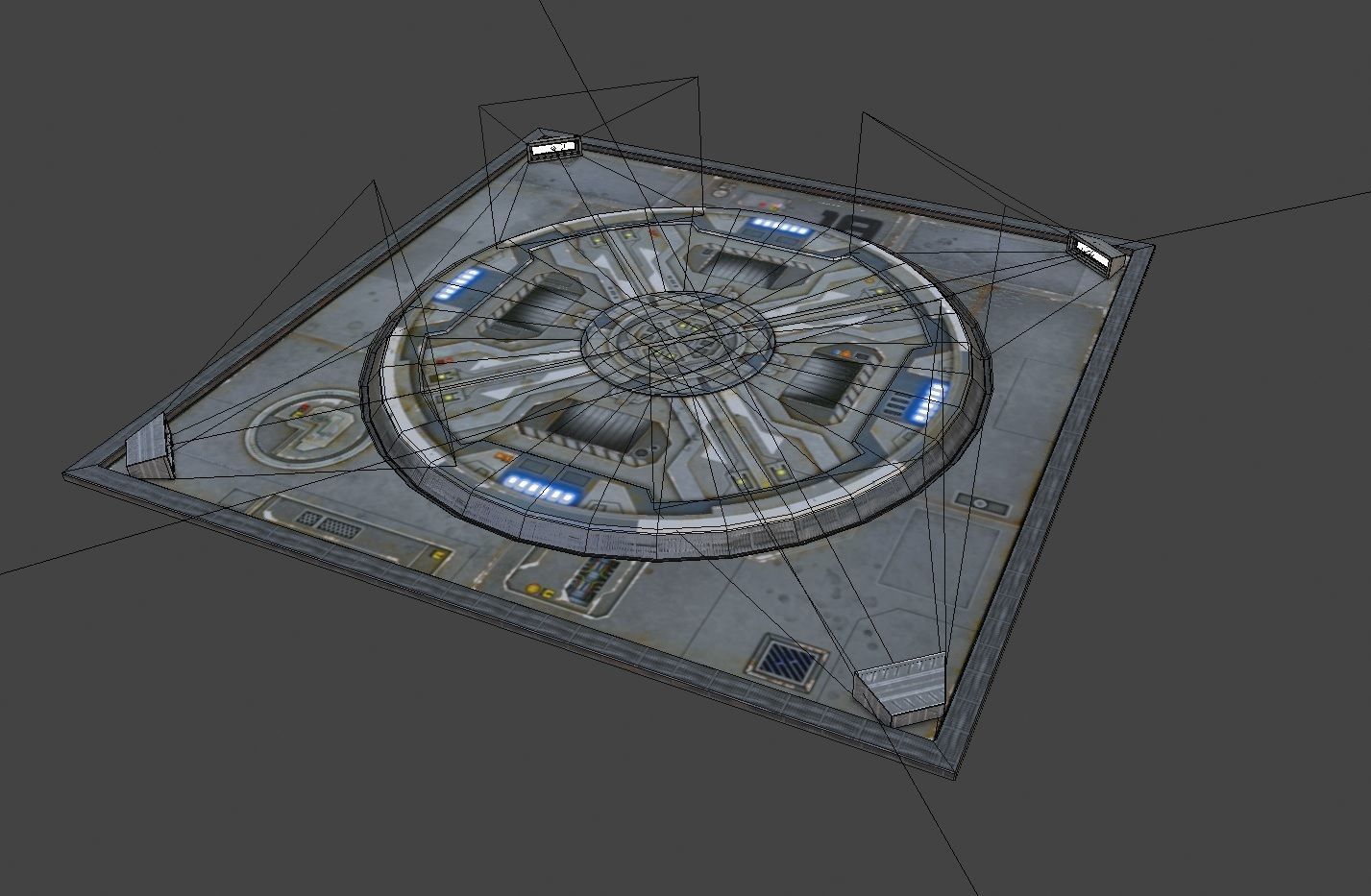 3D model Landing Pad with Platform VR / AR / low-poly | CGTrader
