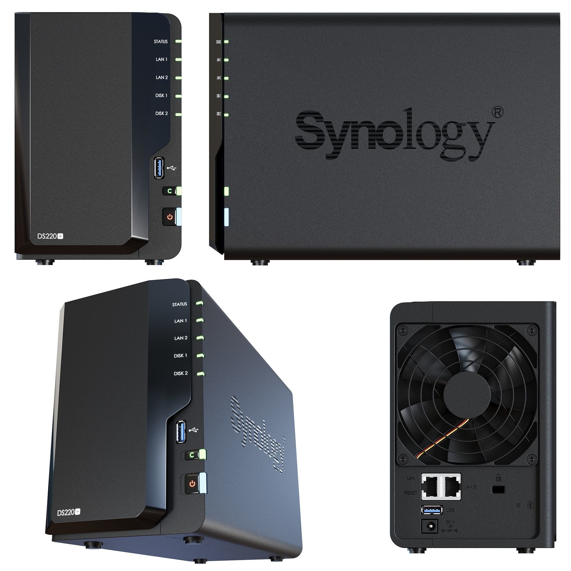SYNOLOGY NAS DS220 3D model | CGTrader