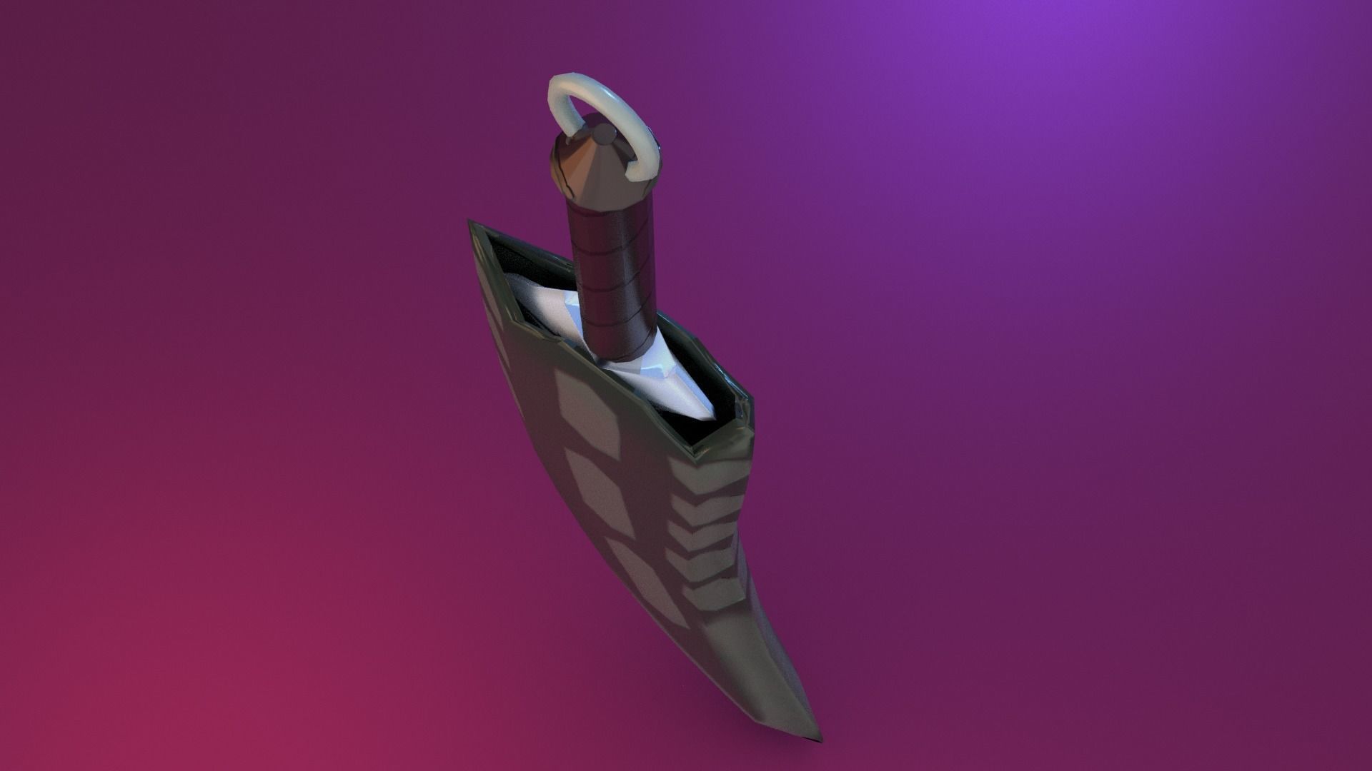 3D model Low poly dagger with scabbard VR / AR / low-poly | CGTrader
