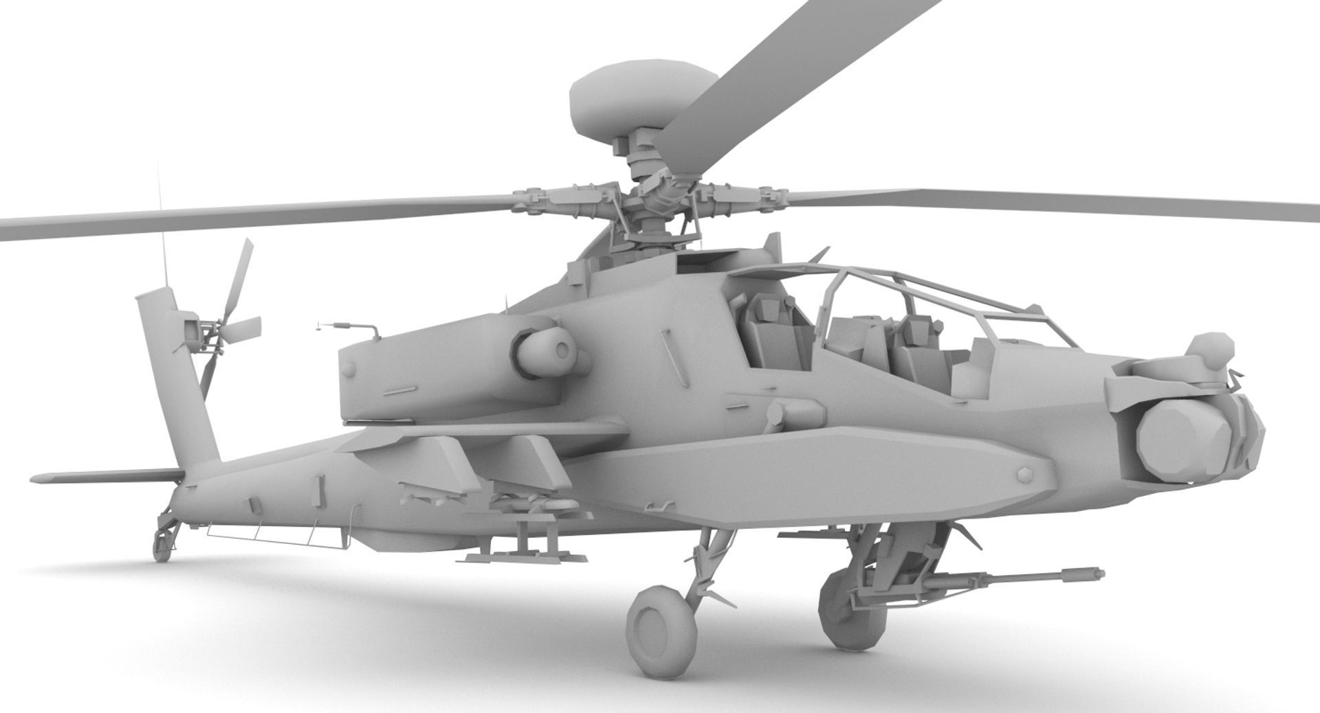 3D model Apache AH-64D Longbow VR / AR / low-poly | CGTrader