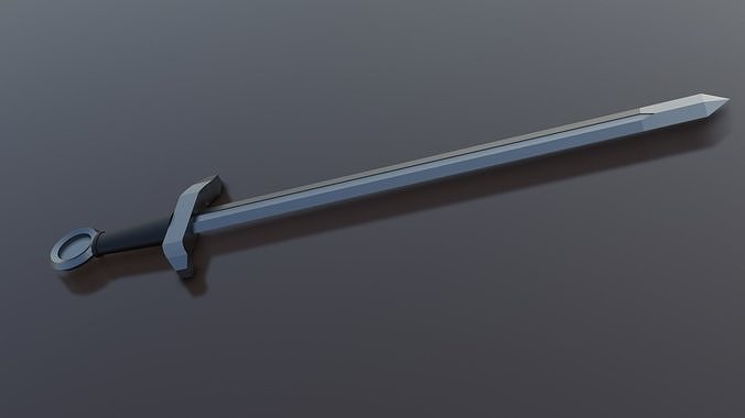 sword low poly free 3D model animated | CGTrader