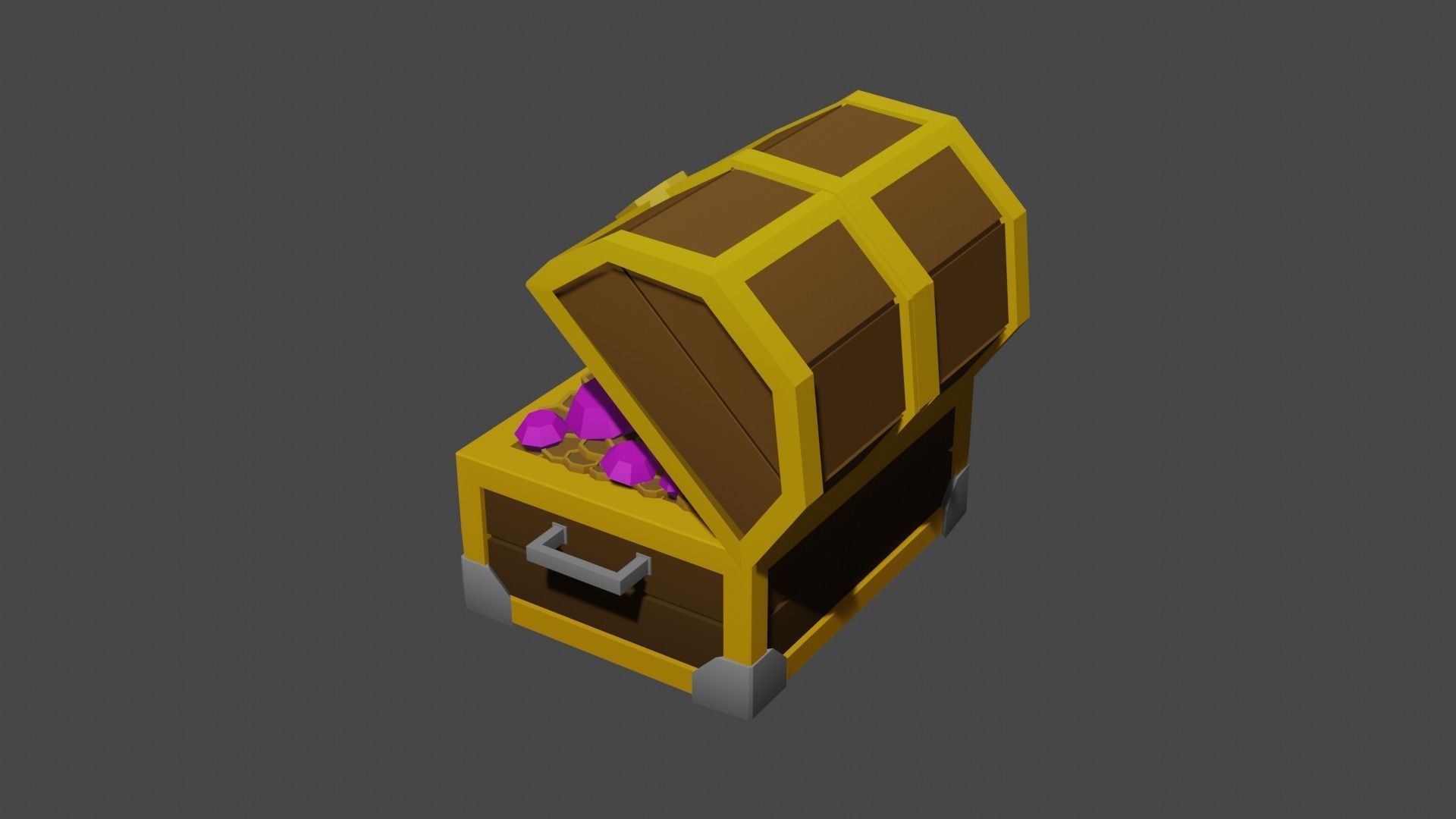 3D model Low Poly Treasure Chest VR / AR / low-poly | CGTrader