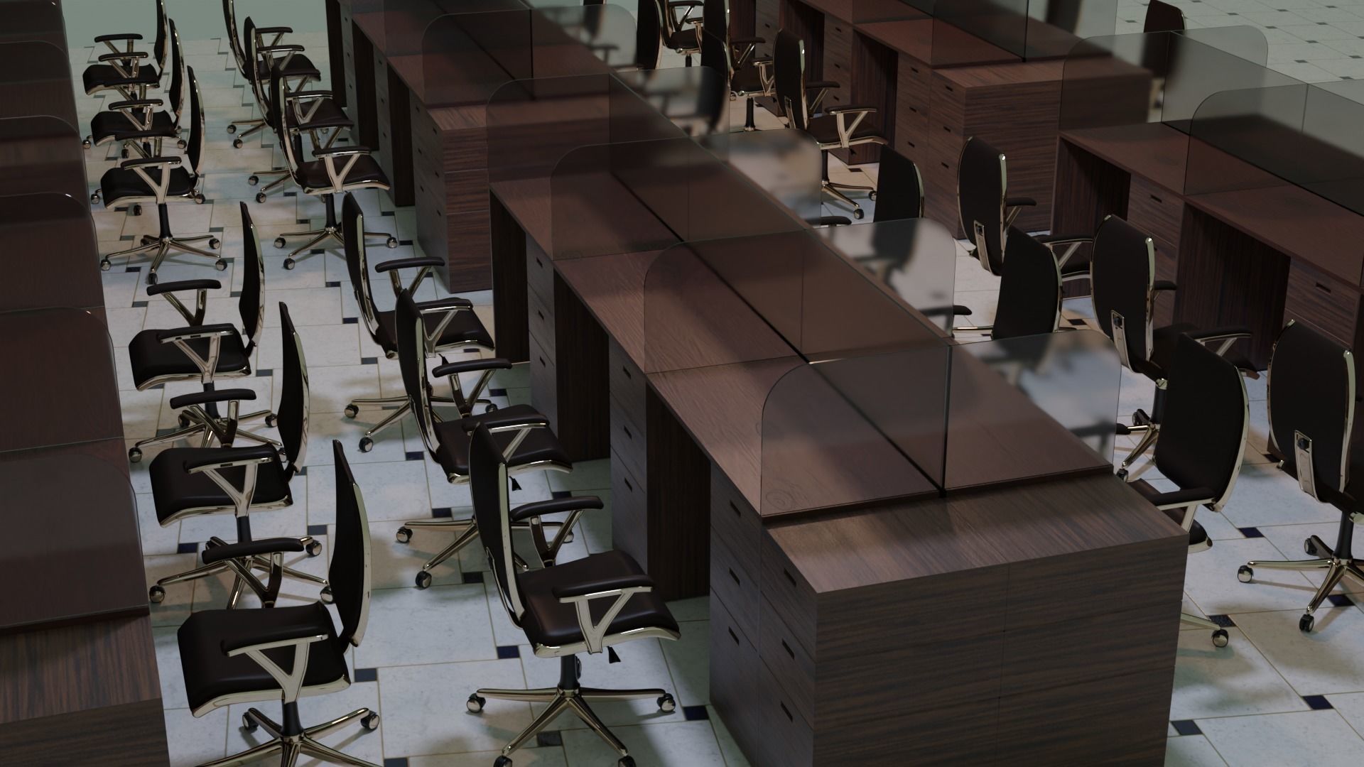 High-Quality 3D Office Cubicle Model Created with Blender 3D model ...