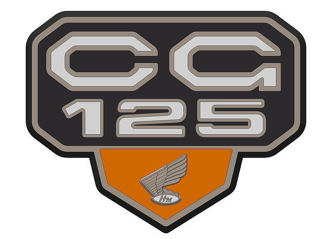 Honda CG 125 Emblem 3D model | CGTrader