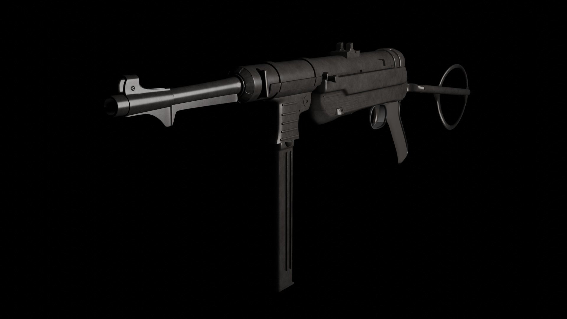 3D model MP 40 submachine gun VR / AR / low-poly | CGTrader