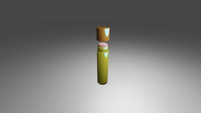 Chapstick bottle with cap 3D model | CGTrader