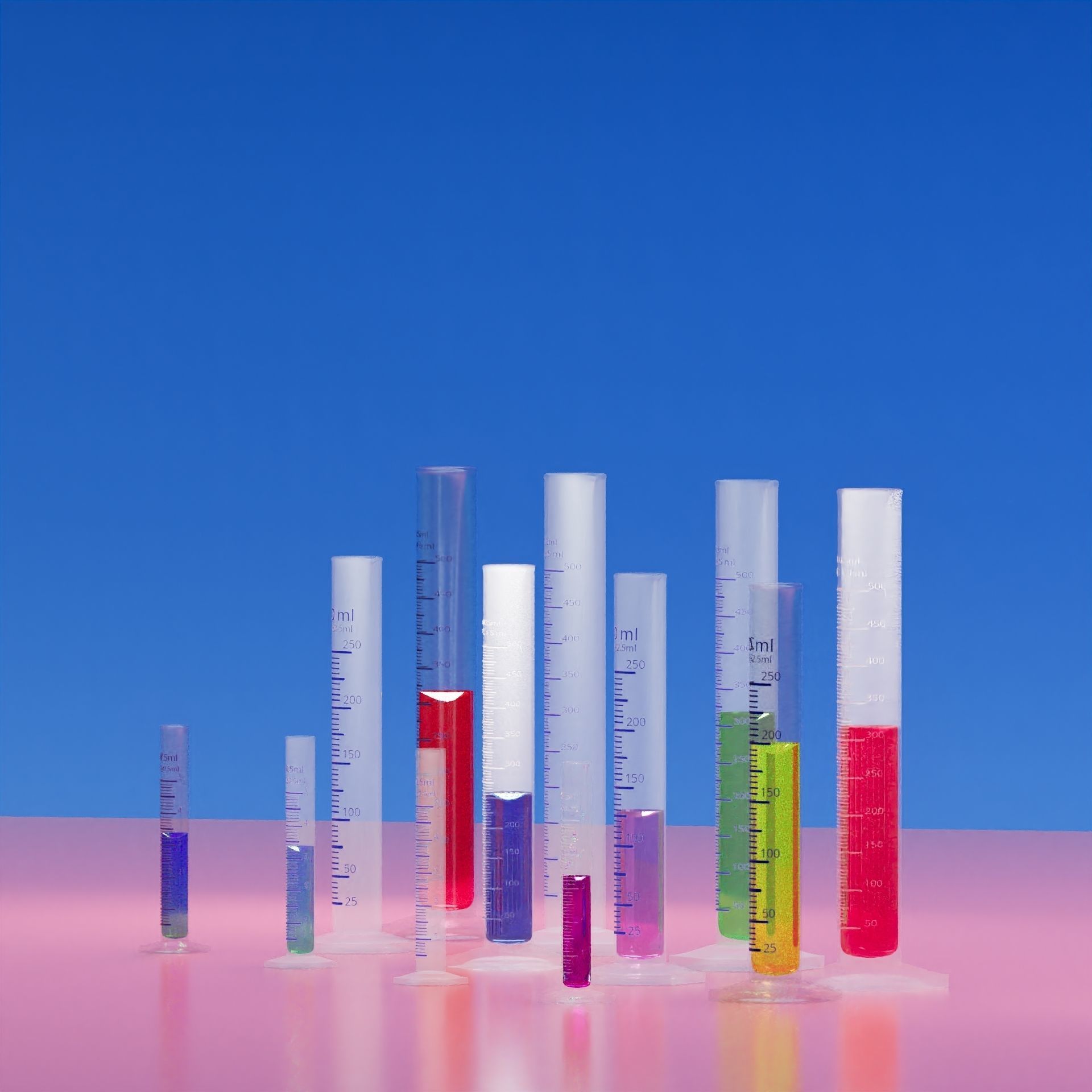 3D model Chemistry Laboratory measuring Cylinders 3dsmax Corona ...