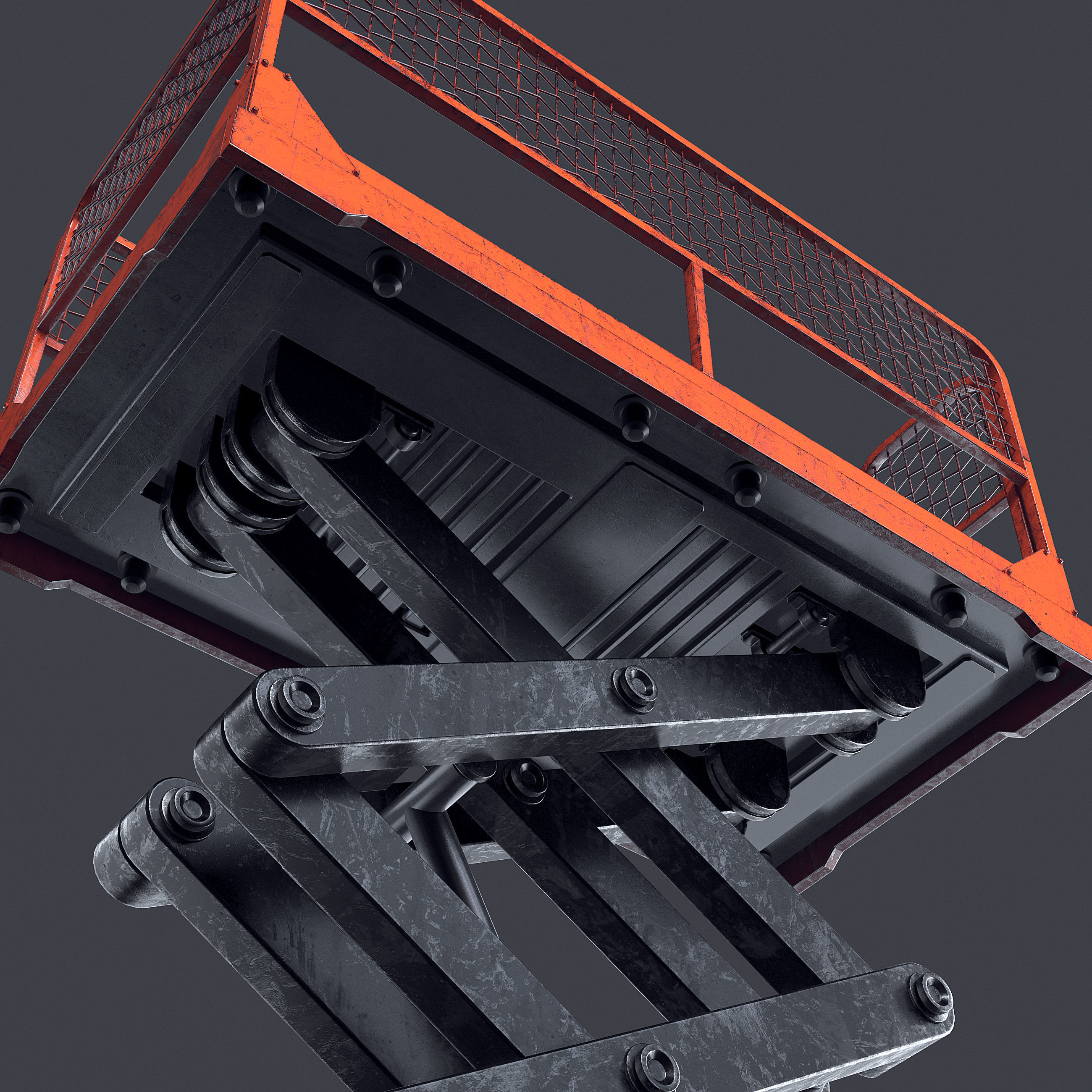 Scissor Freight Lift II 3D model | CGTrader