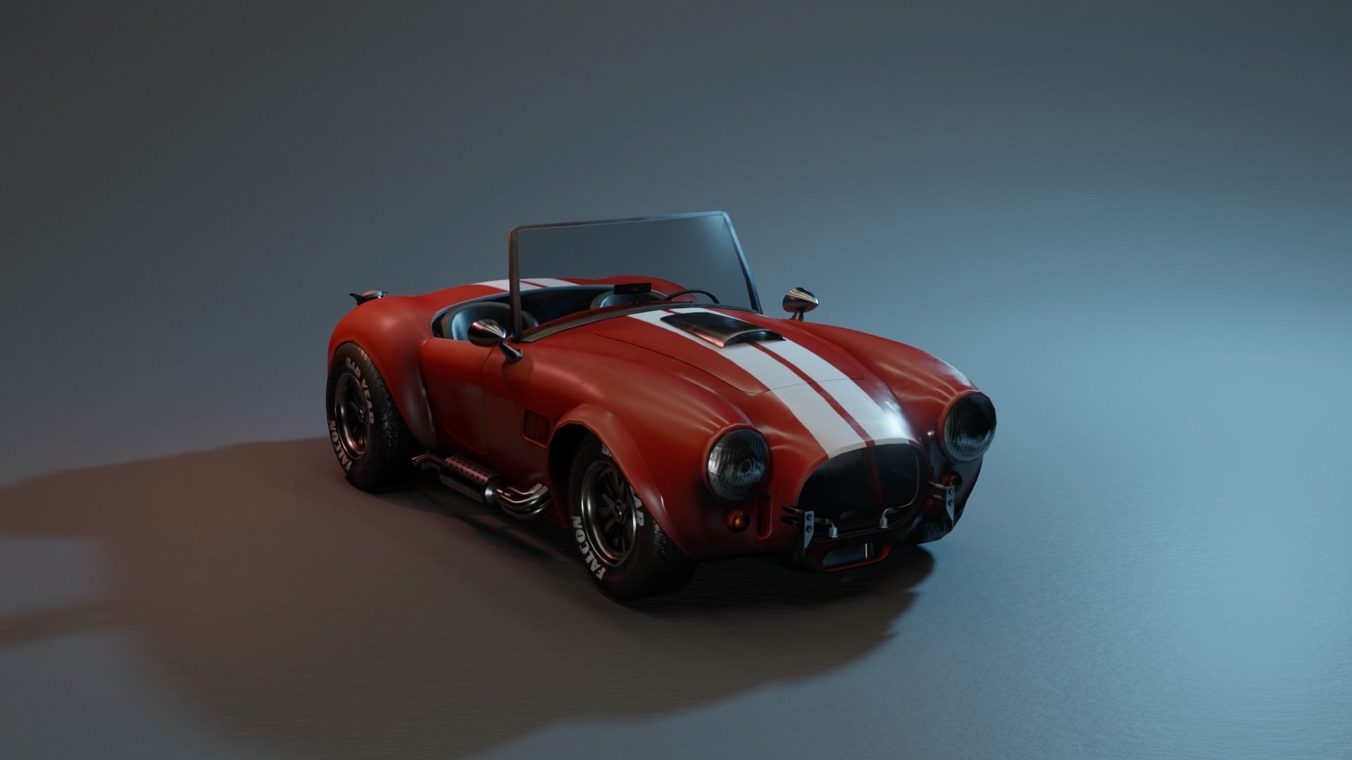 3D model Low poly Ac cobra car VR / AR / low-poly | CGTrader