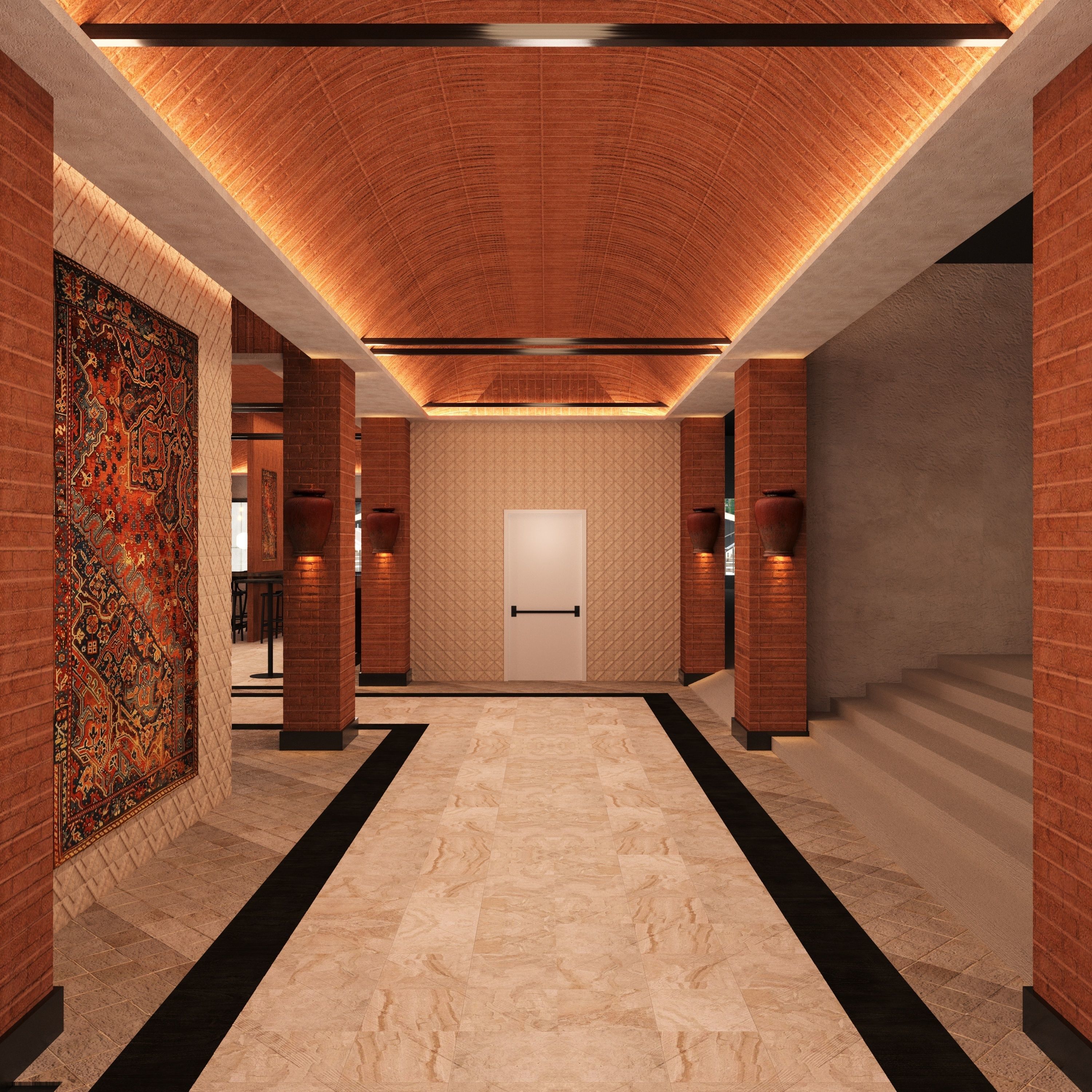 3D model CORONA RENDER - FOYER AND AUDITORIUM VR / AR / low-poly | CGTrader