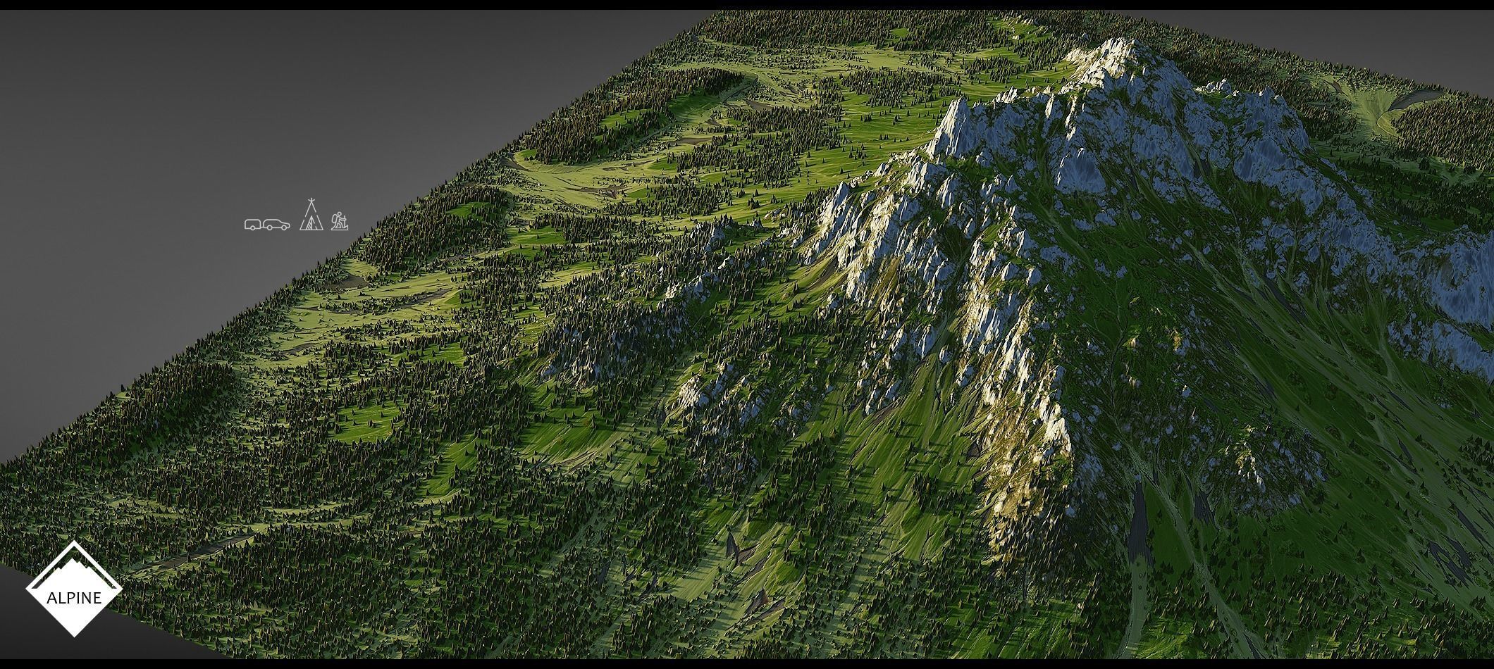 Alpine mountain Pack 3D model | CGTrader