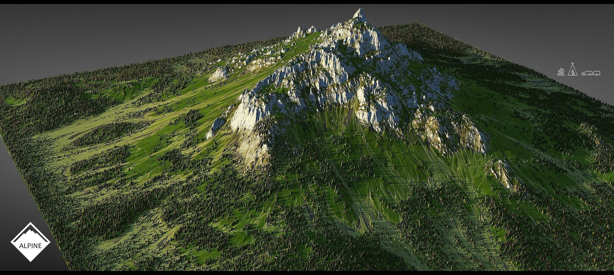 Alpine mountain Pack 3D model | CGTrader