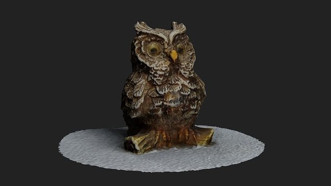 Scan Owl decorative sculpted Model 3D model | CGTrader