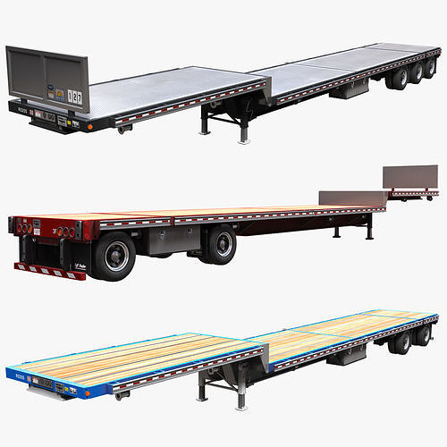 3D model Dropdeck Trailer VR / AR / low-poly | CGTrader