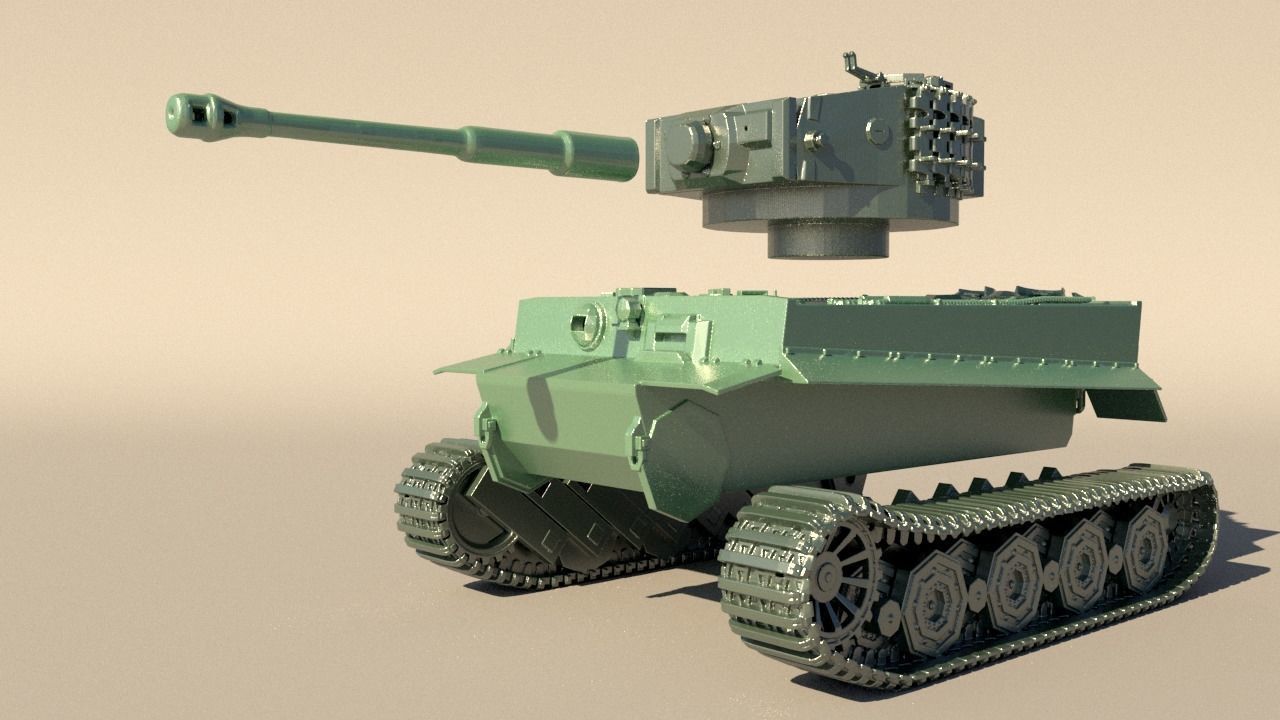 Tank Tiger I for 3Dprint 3D model 3D printable | CGTrader