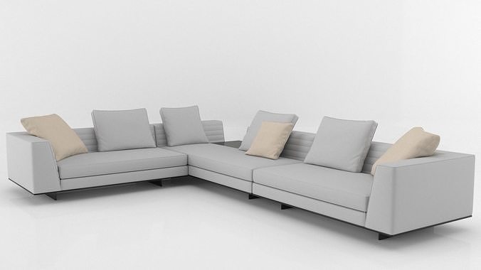 3D model Roger Suite Modern Modular Sofa VR / AR / low-poly | CGTrader