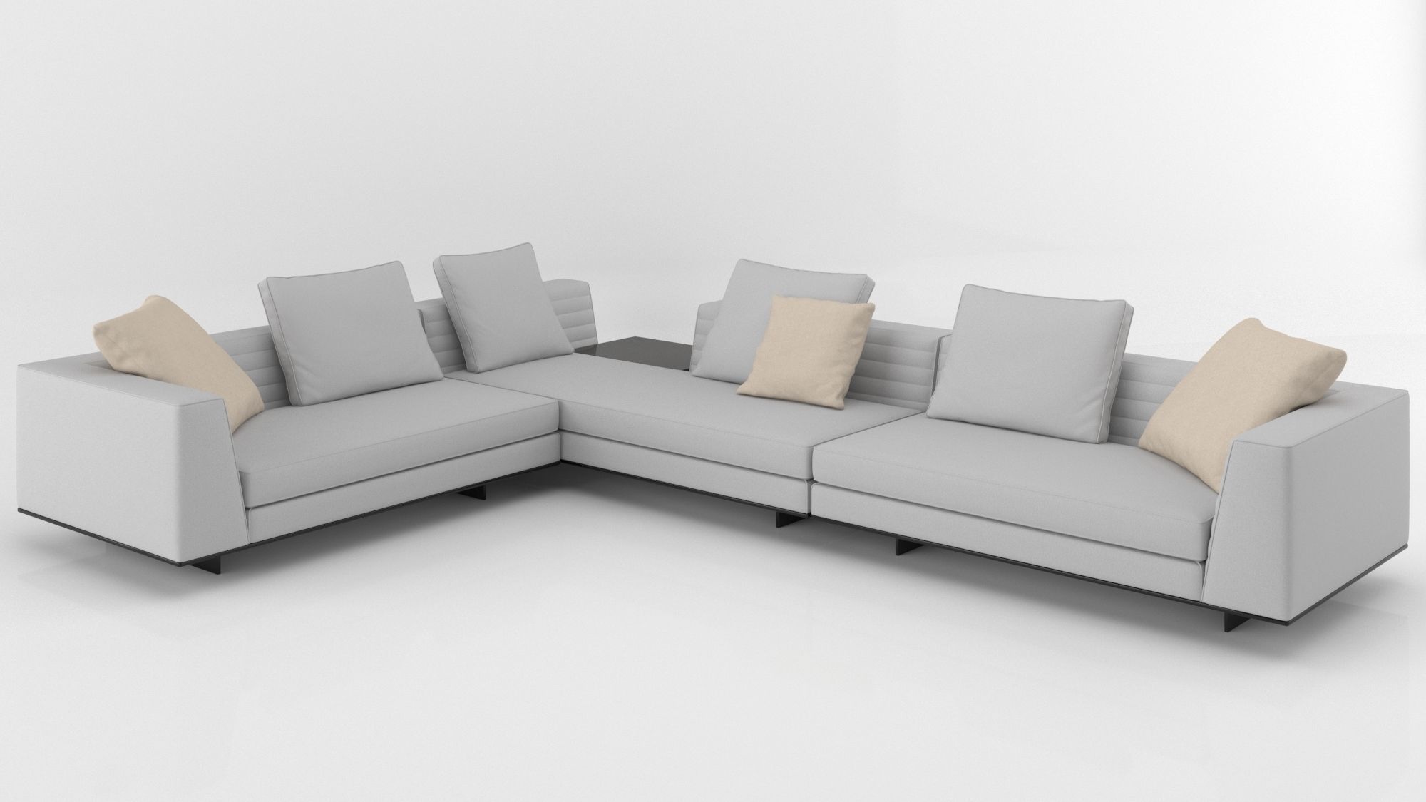3D model Roger Suite Modern Modular Sofa VR / AR / low-poly | CGTrader
