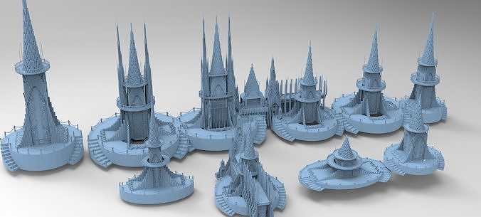 Celtic Watchtower castle Kit bash 3D model | CGTrader