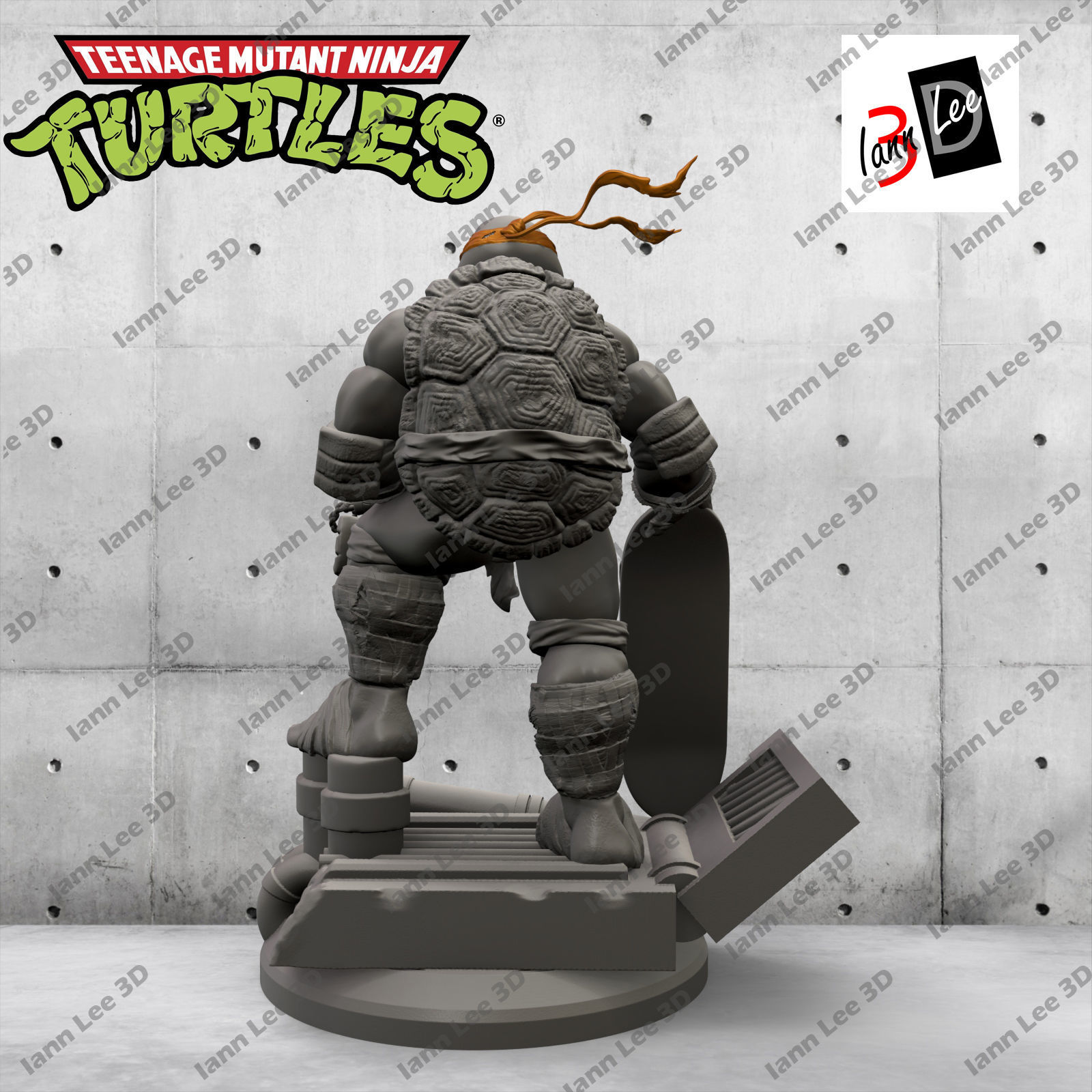 TMNT MICHELANGELO MIKE TORTUGA NINJA FAN ART 3D model 3D printable ...
