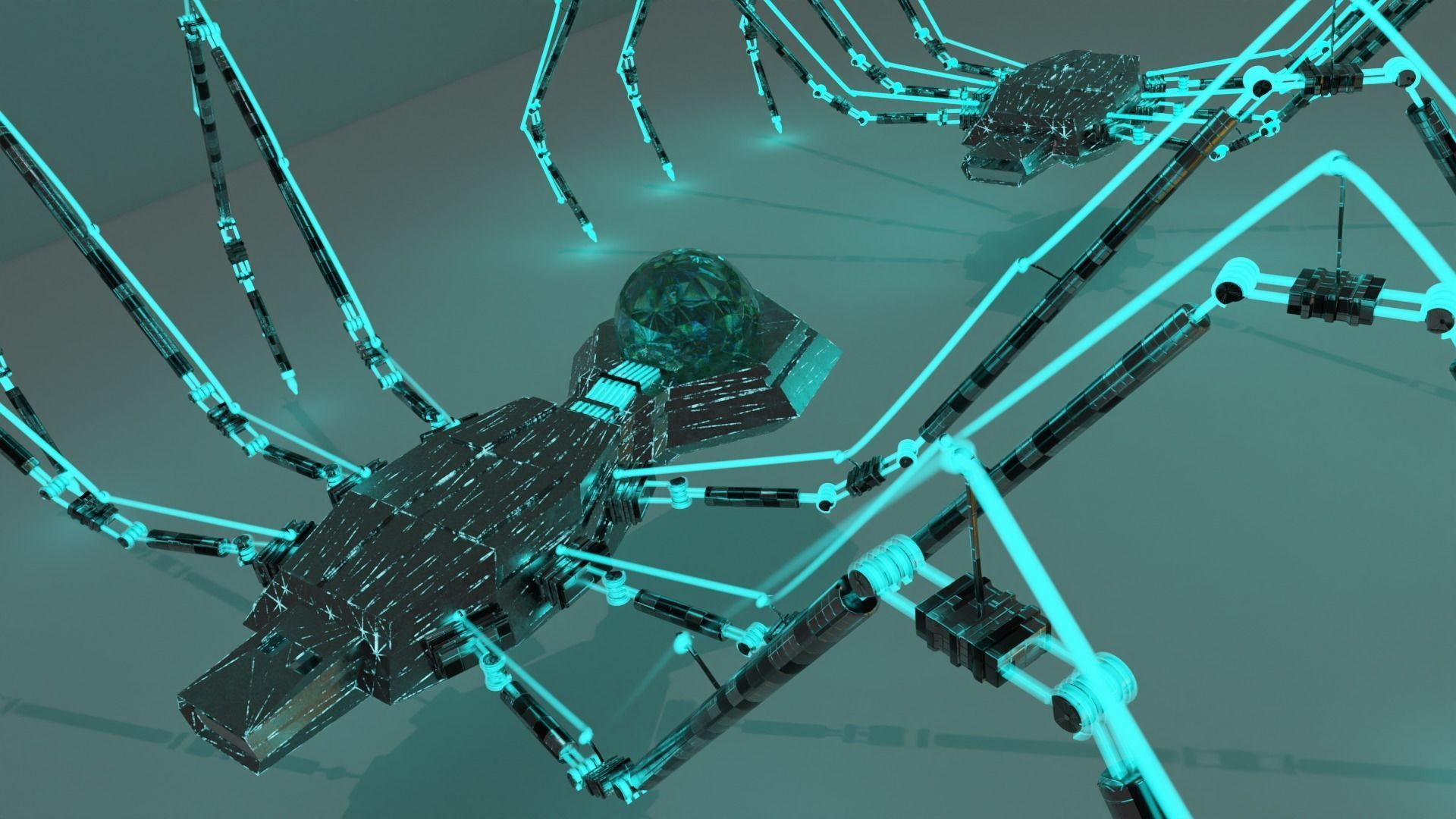 12 usb robot hologram threads and top quality textures free 3D model ...