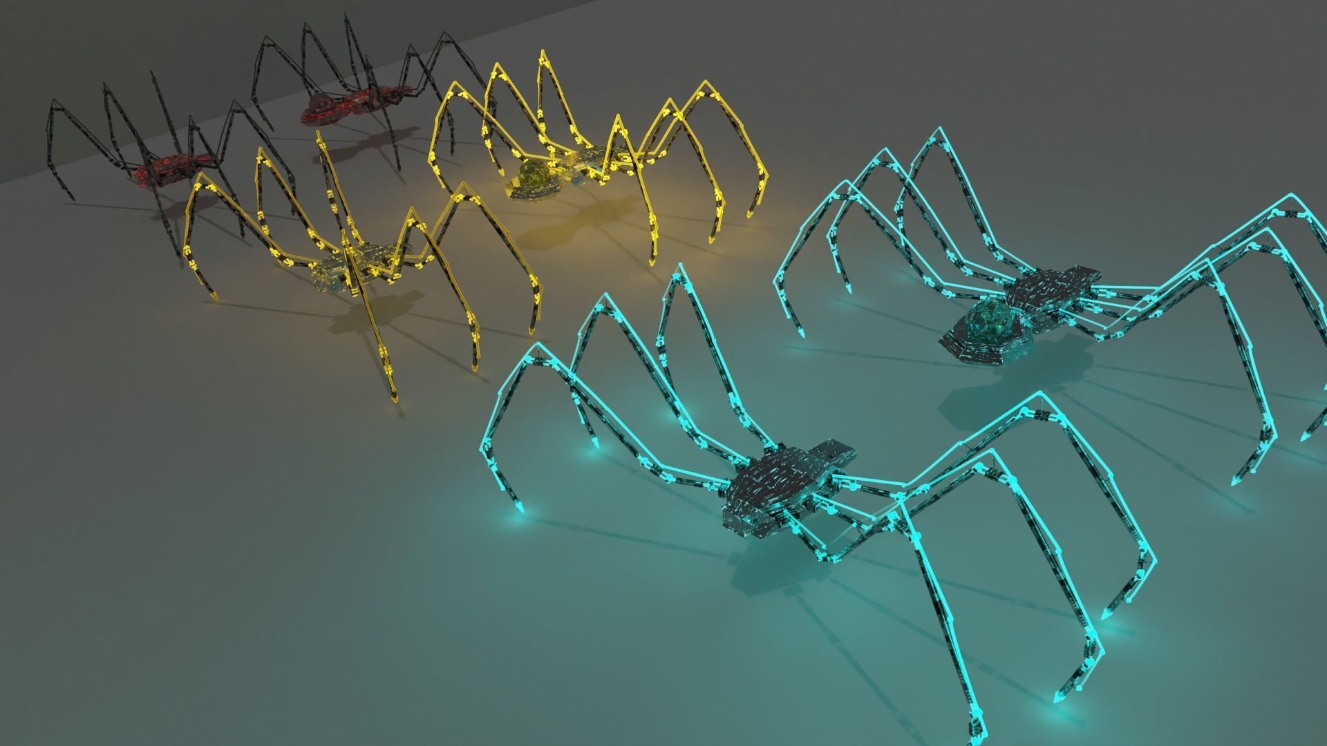 12 usb robot hologram threads and top quality textures free 3D model ...