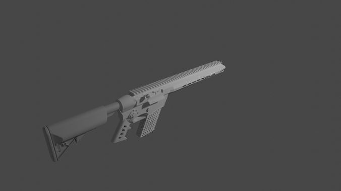 AR-25 sci fi rifle 3D model | CGTrader