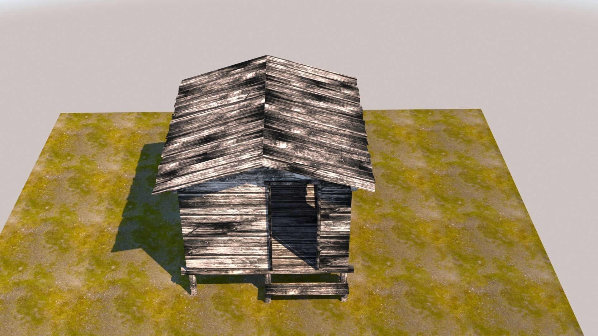 3D model Medieval Hut - Wood Cabin 01 VR / AR / low-poly | CGTrader