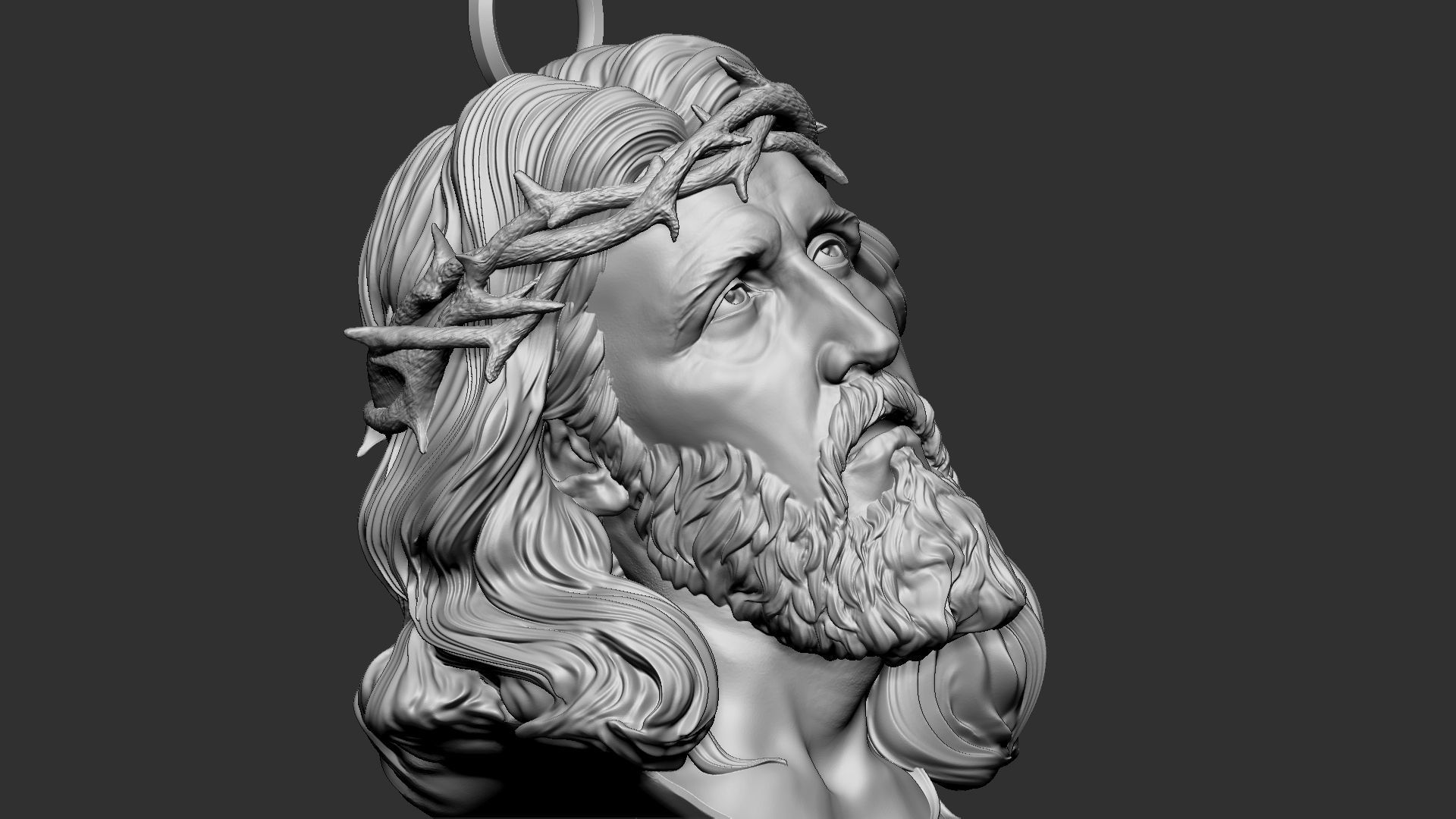 Jesus Head 01 3D model 3D printable | CGTrader