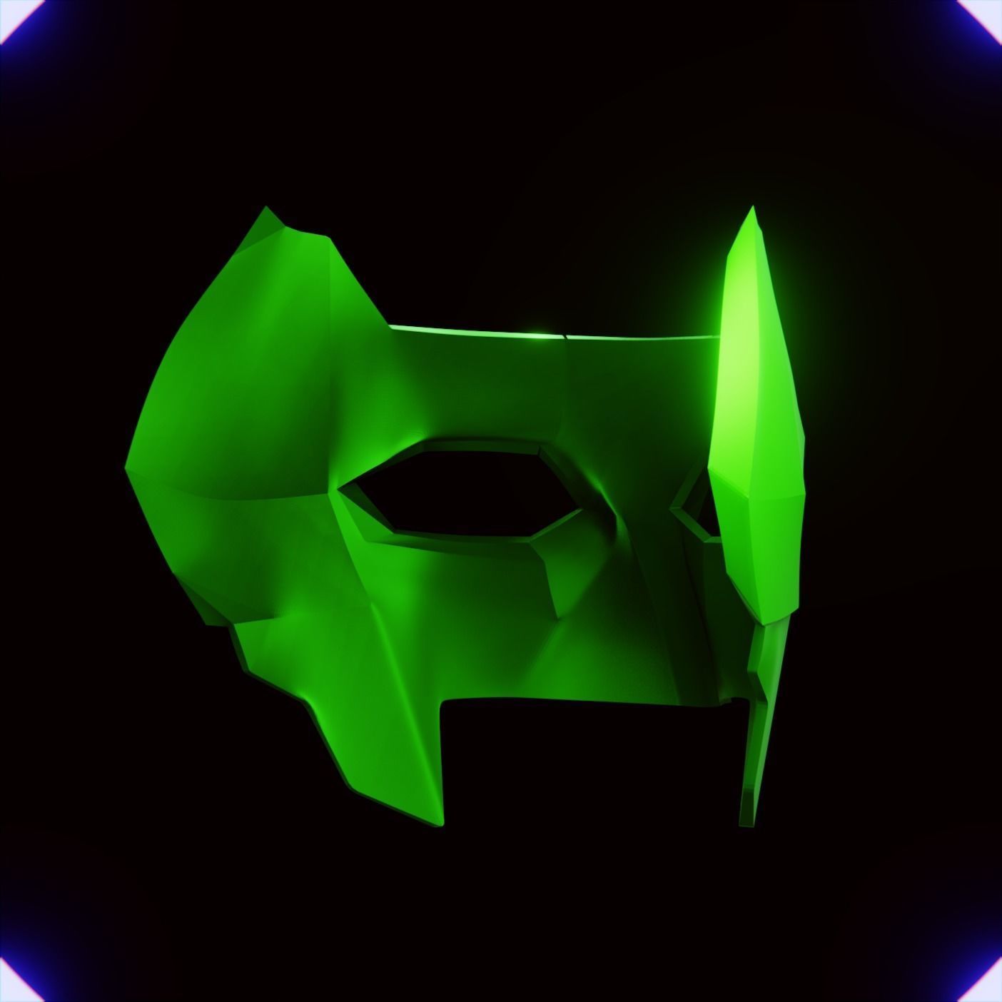 GREEN LANTERN SIMPLE HAL JORDAN MASK 3D model 3D printable | CGTrader