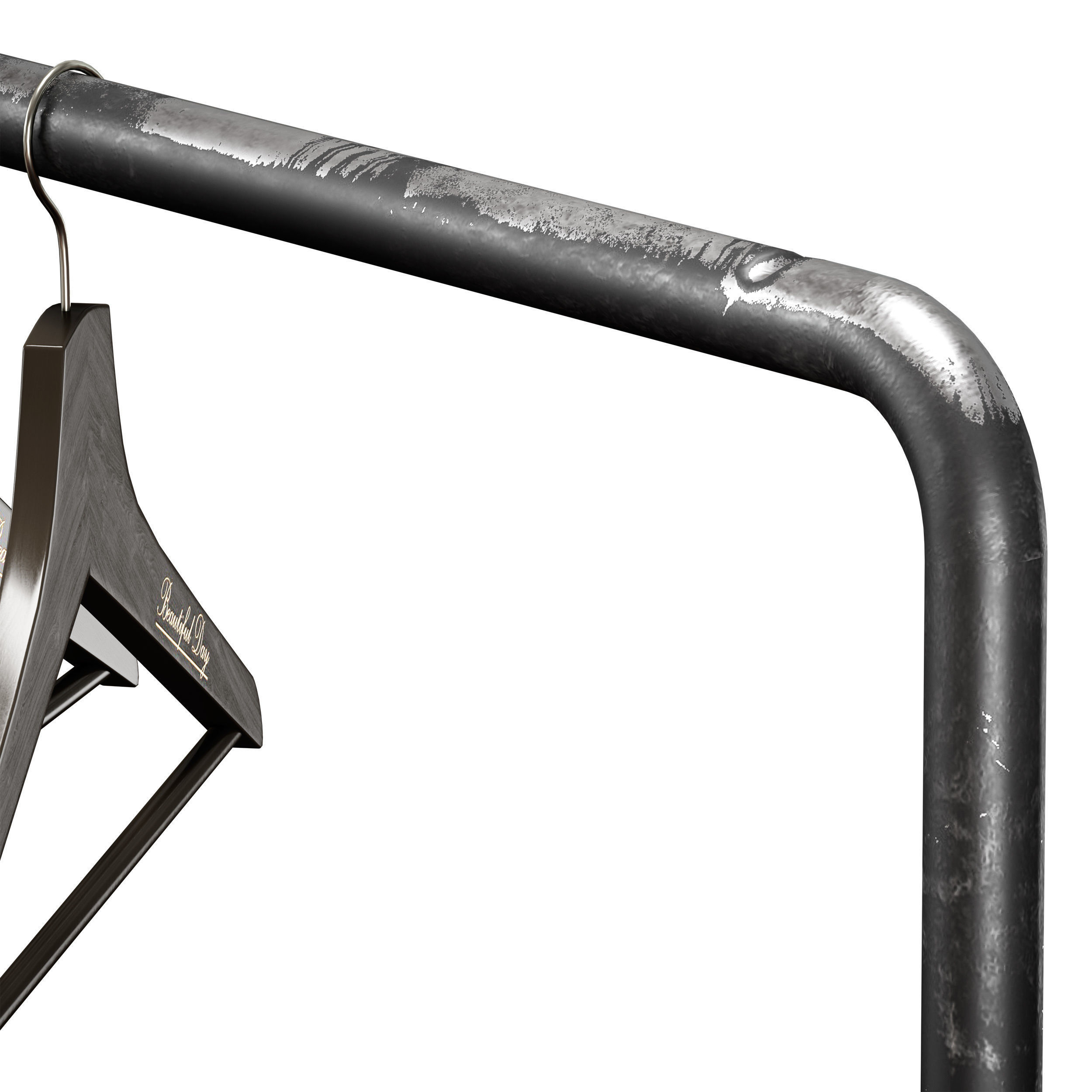 Metal hanger with hangers 3D model | CGTrader