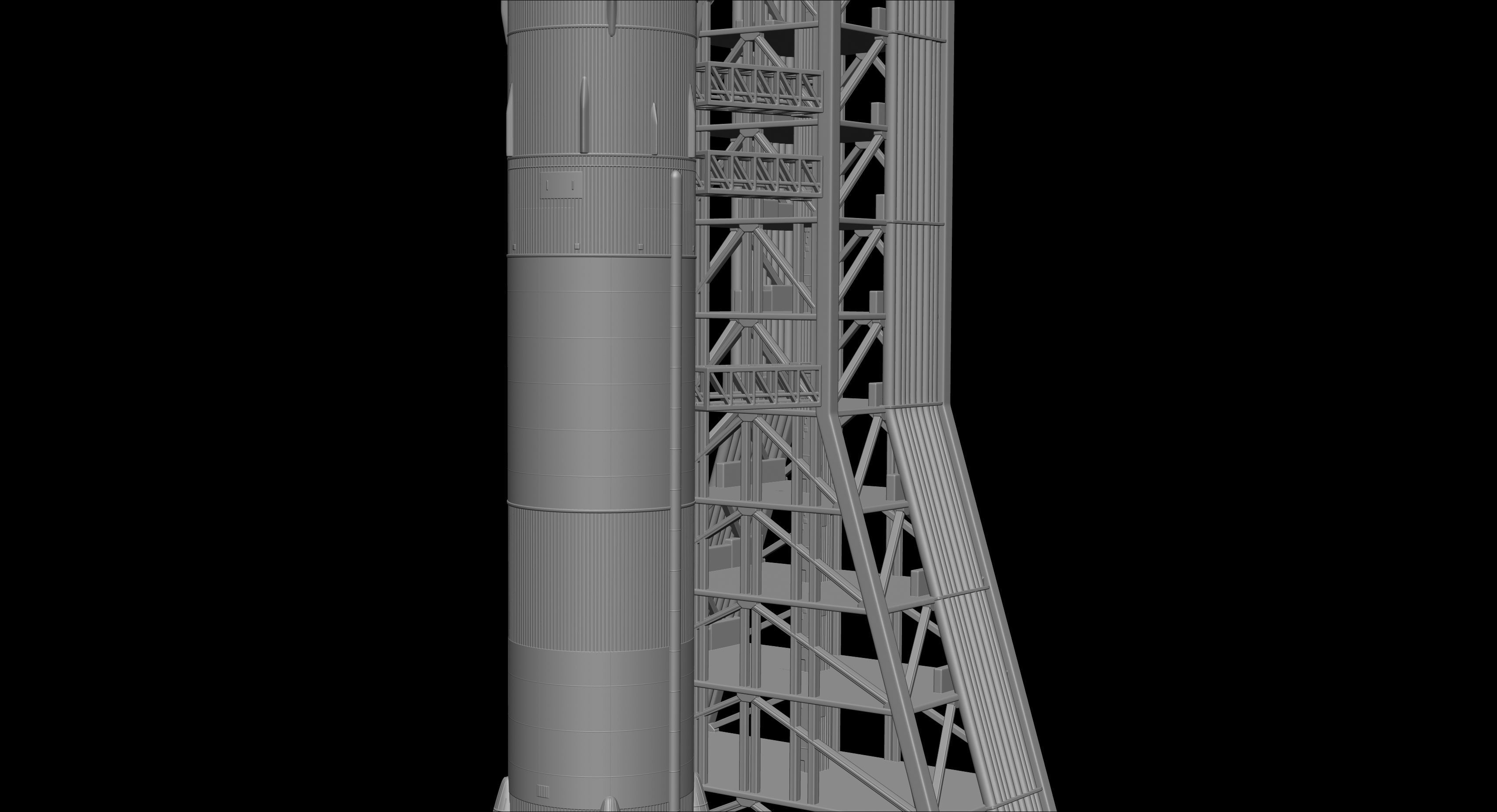 Nasa Saturn V Rocket and Launch Pad 3D model for 3D Printer 3D model 3D printable | CGTrader