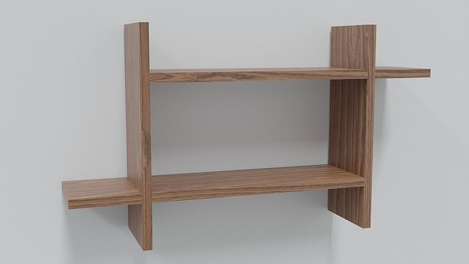 Wooden Shelf 3D model free VR / AR / low-poly 3D model | CGTrader