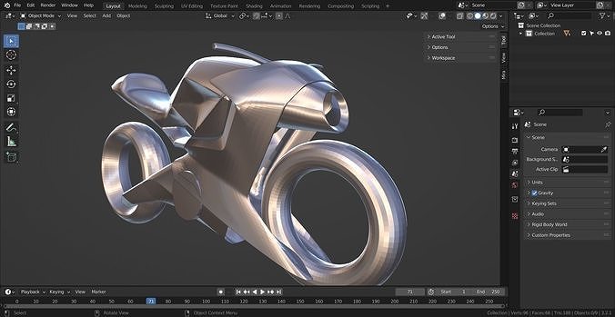 motorcycle basic volume free 3D model | CGTrader