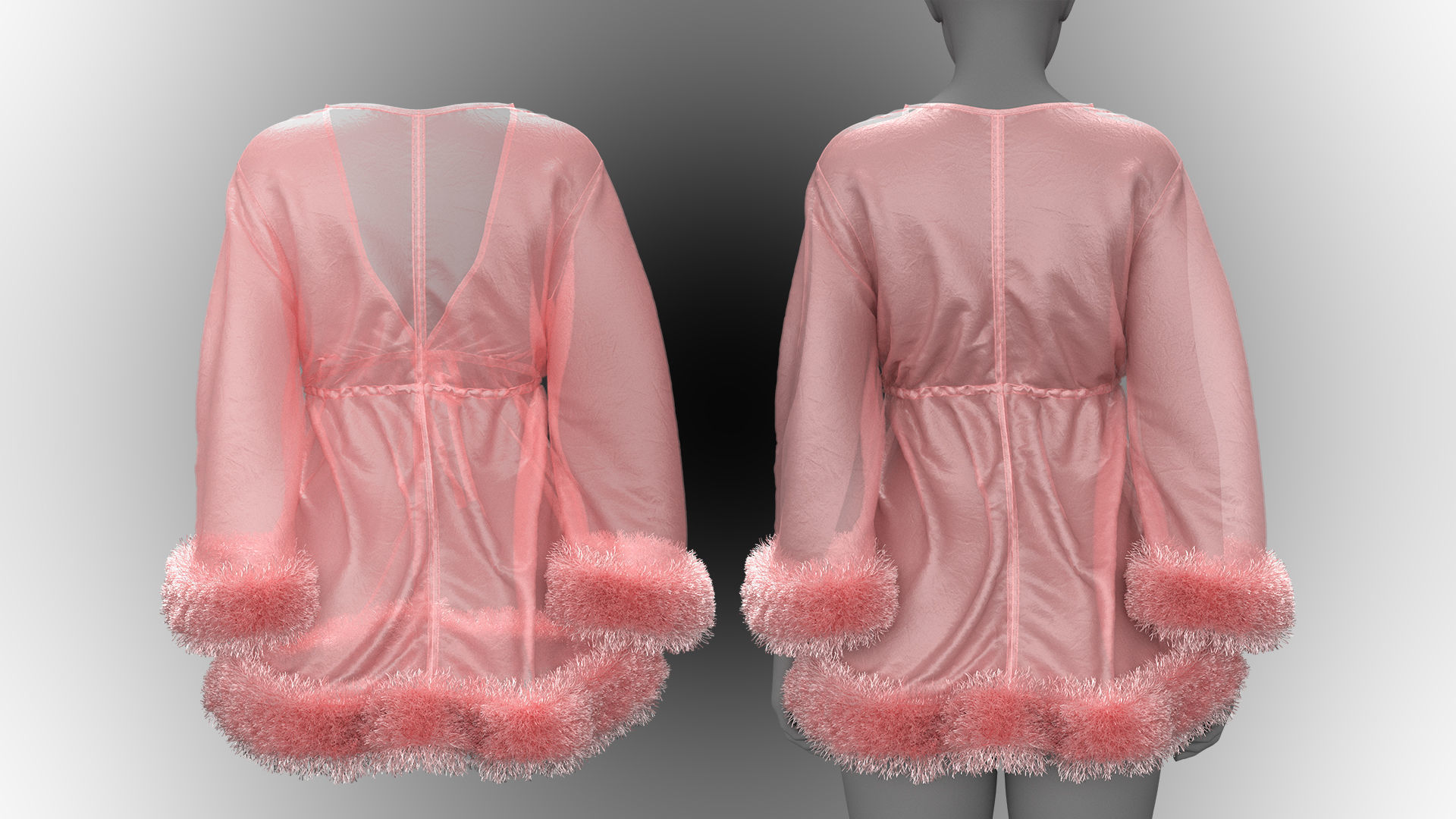 Quartz Pink Babydoll Fitted to Gen8 Body Mesh 3D model | CGTrader