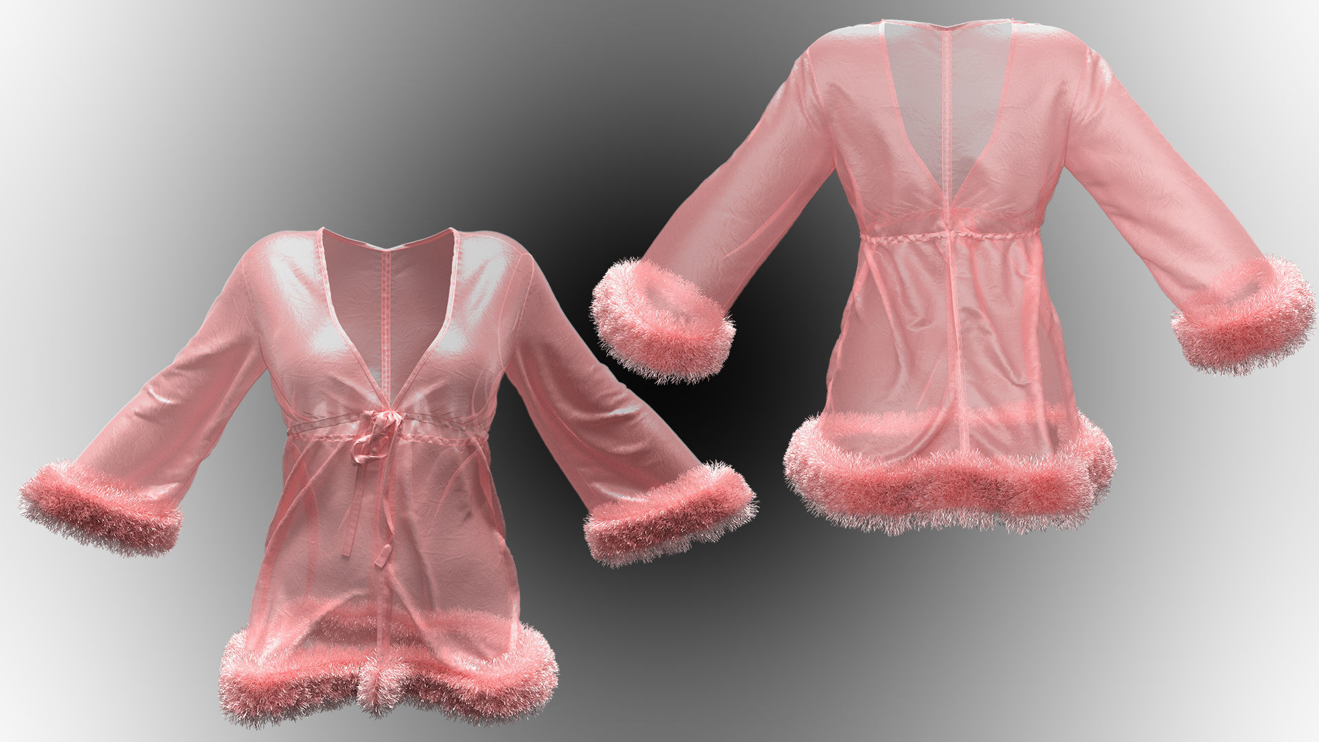 Quartz Pink Babydoll Fitted to Gen8 Body Mesh 3D model | CGTrader