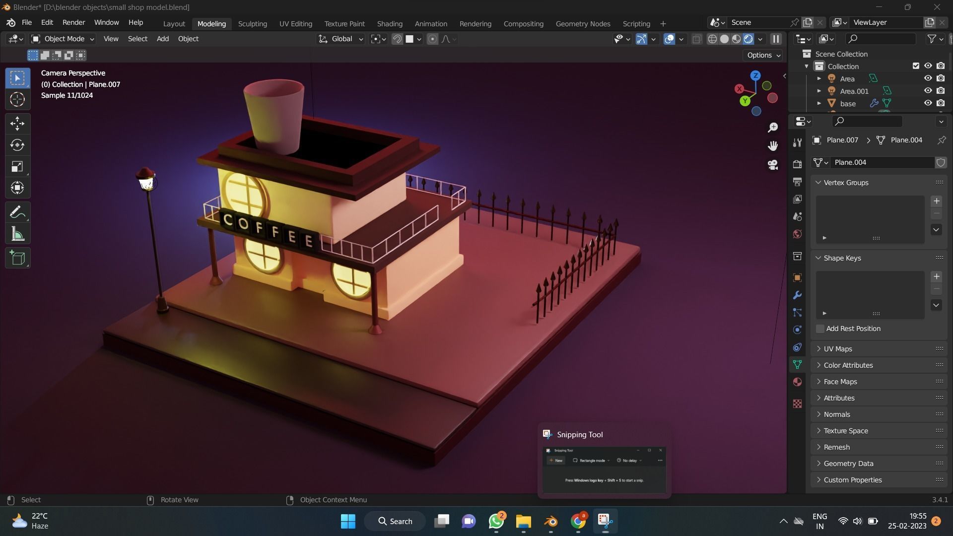 LITTLE 3D COFFEE SHOP MODEL 3D model | CGTrader