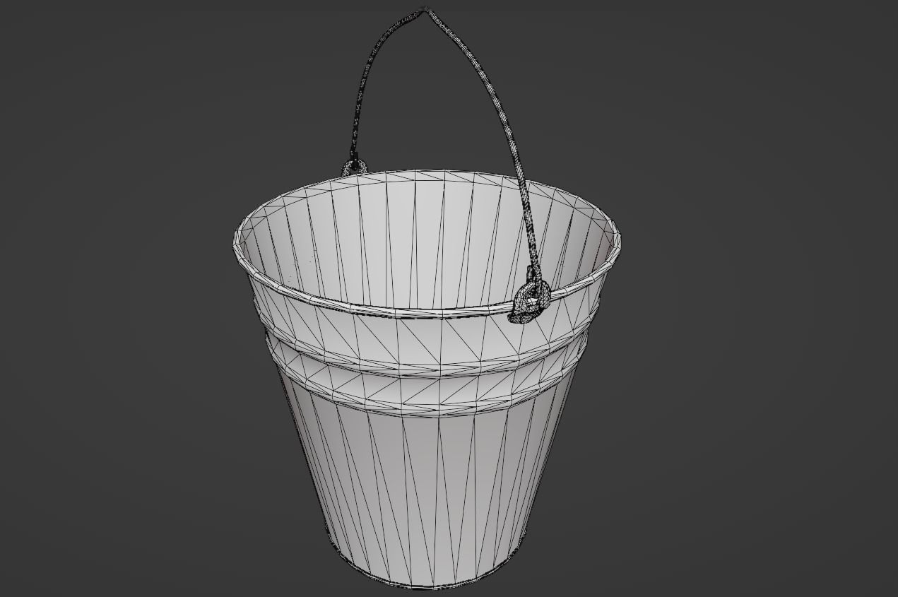 3D model Metal bucket Low-poly VR / AR / low-poly | CGTrader