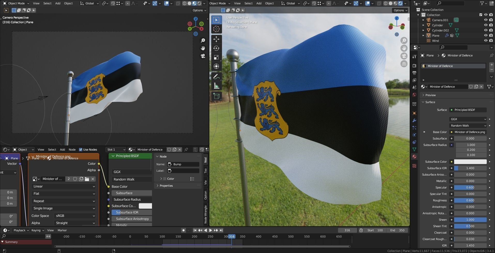 Animated Estonia Flags 3D model animated | CGTrader