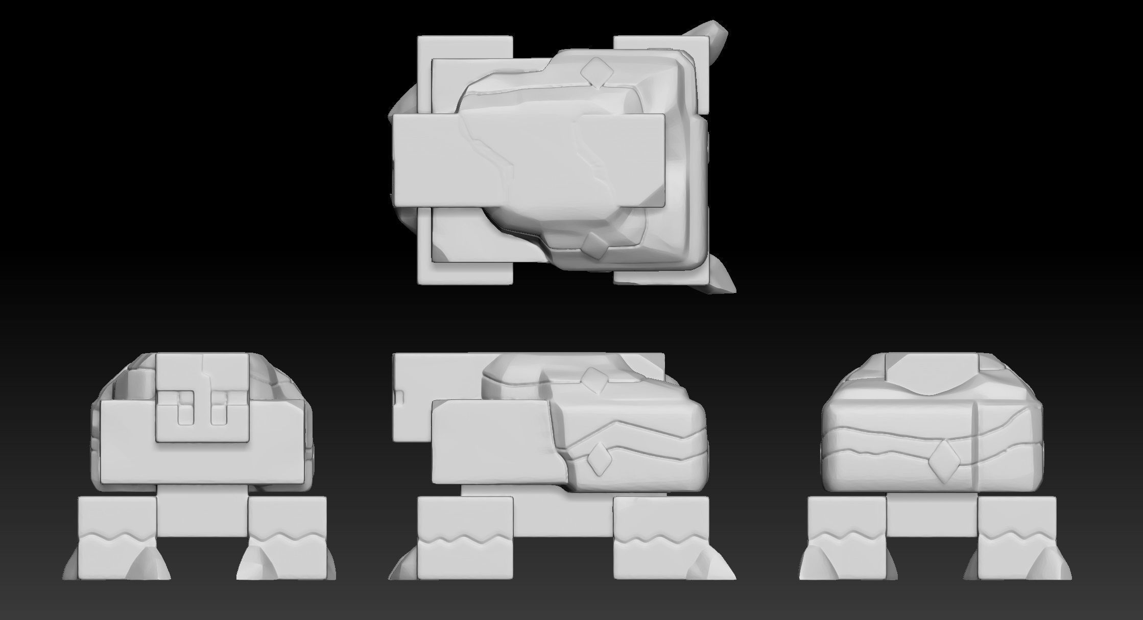 Pokemon Nacli Naclstack Garganacl 3D model 3D printable | CGTrader