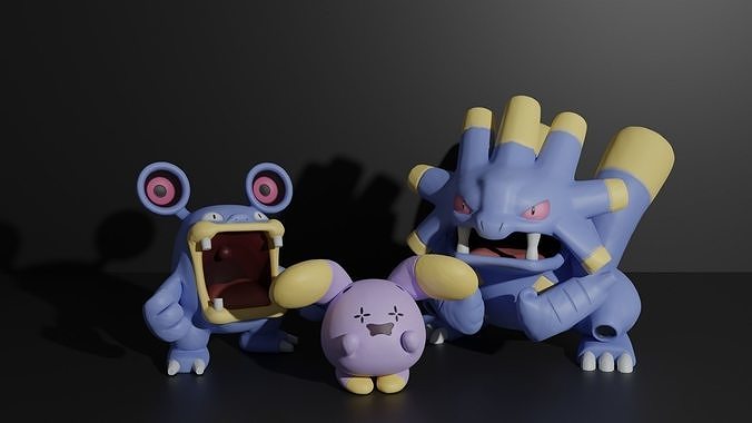 Whismur Loudred and Exploud 3D print model 3D model 3D printable | CGTrader