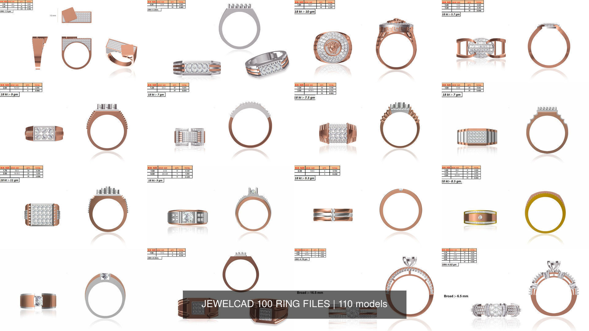 JEWELCAD 550 RING FILES 3D Model Collection | CGTrader
