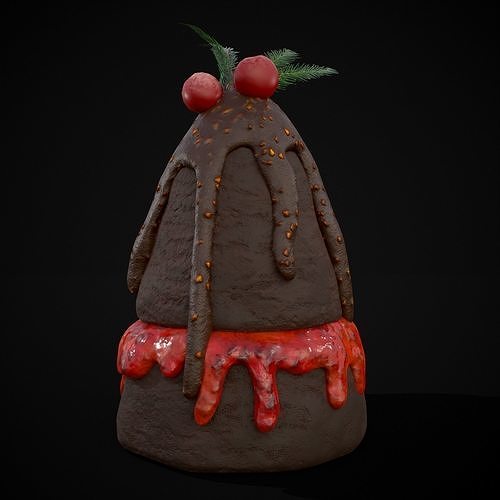 3D model Festive Chocolate Lava Pastry VR / AR / low-poly | CGTrader