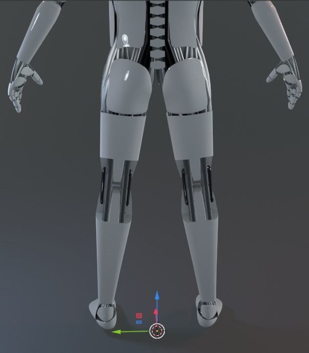 3D model Futuristic robot - Game ready - Riged VR / AR / low-poly ...